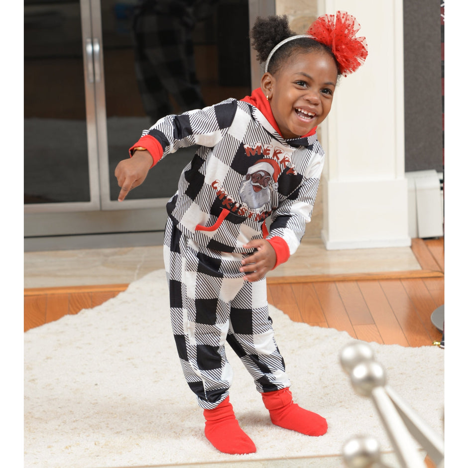 Santa Baby-Black Santa family Pajamas – PJs For the Culture